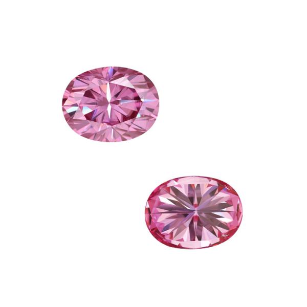 Quality Custom Princess Cut Pink Loose Moissanite Diamonds Heart Lab Created for sale