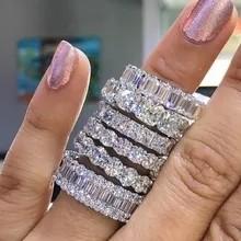 China S925 Sterling Silver Moissanite Wedding Bands Round Cut 3mm 1.5 Carat Diamond for sale