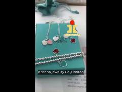 Unisex S925 Sterling Silver Love Bracelet Beads Heart Pendant Customized