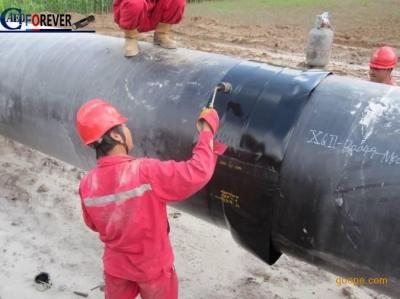 China 350mm width Black Color Wrap-Around Type Heat Shrinkable Sleeves For pipe anticorrosion for sale
