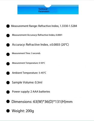 China ST-138A Portable Edible Oil Refractive Index Meter with Ambient Temperature Range of 5-45C and Sample Size of 0.3ml for Oils for sale