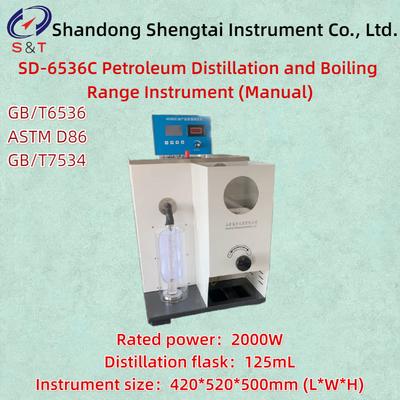 China SD-6536C Manual Petroleum Distillation Analyser ASTM D86 Compressor Refrigeration for sale