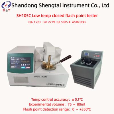 China Transformer Oil Closed Flash Point Tester with 0 ～ +350℃ Range, Compressor Refrigeration, and Electronic Ignition for sale