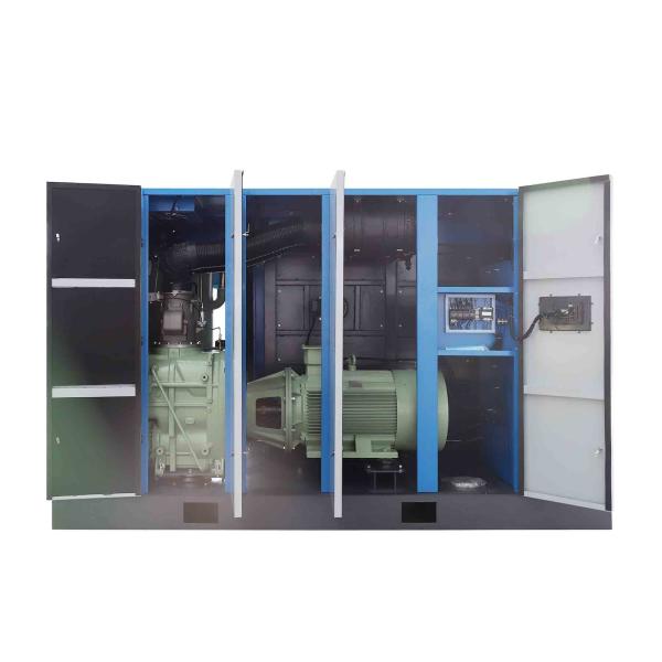 Quality 220kw Two Stage Screw Air Compressor 300hp Horizontal Permanent Magnet 2 Stage for sale