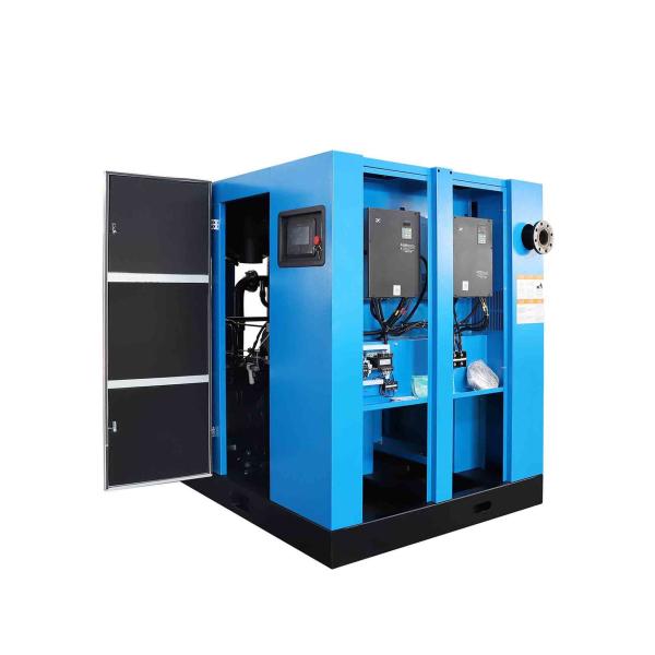 Quality 175hp 132kw Horizontal Two Stage Screw Air Compressor Permanent Magnet for sale
