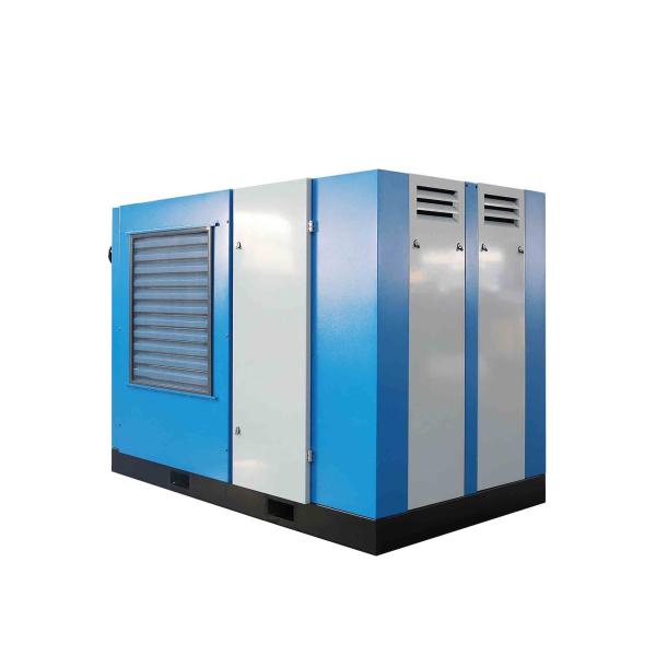 Quality 175hp 132kw Horizontal Two Stage Screw Air Compressor Permanent Magnet for sale