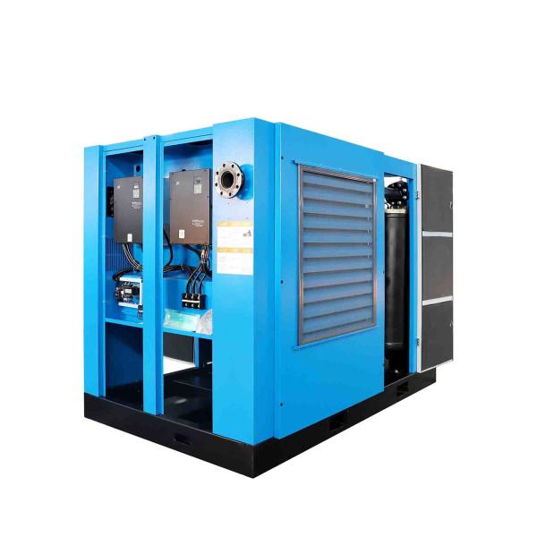 Quality 175hp 132kw Horizontal Two Stage Screw Air Compressor Permanent Magnet for sale