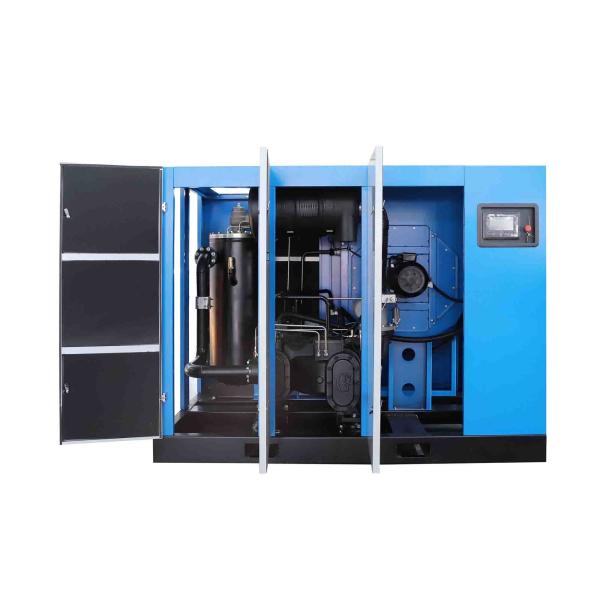 Quality 175hp 132kw Horizontal Two Stage Screw Air Compressor Permanent Magnet for sale