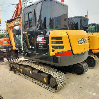 China Second-hand Sany SY60C Small Excavator Can Operate Flexibly in Narrow Space with High Efficiency and Low Consumption. for sale