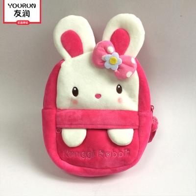Cina Bambini svegli Mini Schoolbag della borsa della peluche del fumetto dell'OEM del coniglio dello zaino rosa della peluche in vendita