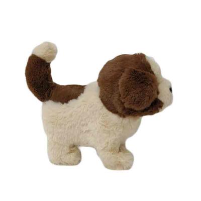 中国 20CMの柔らかいPlush小さい花犬のPlushおもちゃAの歩く電気犬をうなずかせること吠えさせ、 販売のため