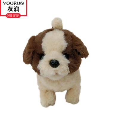China Descascamento de passeio pequeno do brinquedo A do luxuoso do cão da flor do luxuoso macio de 20CM e inclinação do cão elétrico à venda