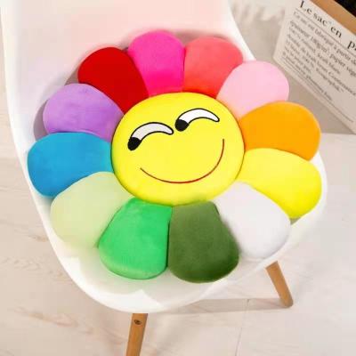 Cina i giocattoli della peluche farciti girasole variopinto di 35*35cm appoggiano il cuscino della sedia dell'ufficio in vendita