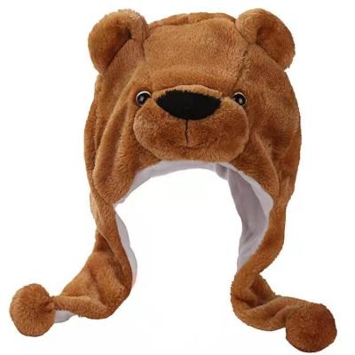 Cina Cappello dell'orso della peluche del copricapo dei bambini animali lanuginosi del cappello di prestazione di asilo in vendita