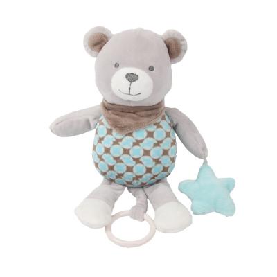 Cina Bambole animali della peluche di Bell di musica lenitiva del bambino con l'anello d'attaccatura in vendita