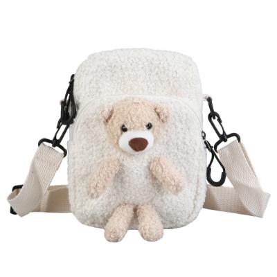 中国 臭いの子供の短いPlush 3Dテディー・ベア無しBookbag 販売のため