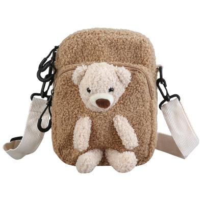 中国 臭いの子供の短いPlush 3Dテディー・ベア無しBookbag 販売のため