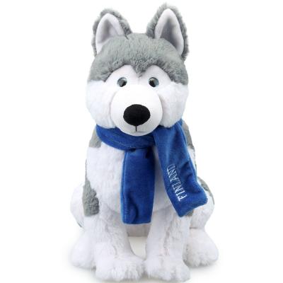 China Simulação curto Husky Stuffed Toy With Scarf ISO9001 do luxuoso à venda