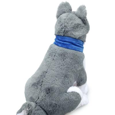 Cina Simulazione breve Husky Stuffed Toy With Scarf ISO9001 della peluche in vendita