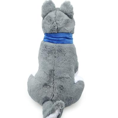 Cina Simulazione breve Husky Stuffed Toy With Scarf ISO9001 della peluche in vendita
