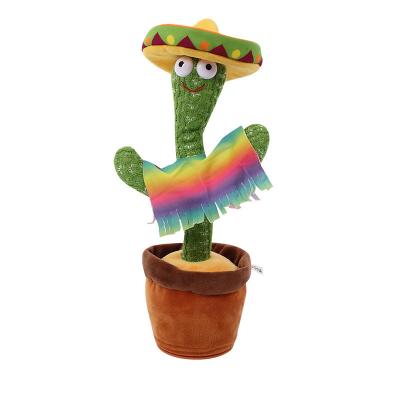 Cina Giocattolo elettrico ballante e di conversazione luminoso della peluche del cactus in vendita