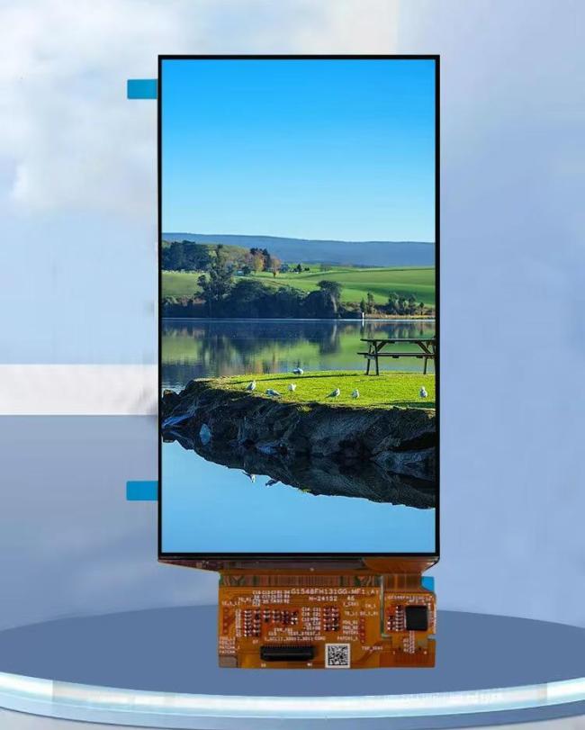 Close-up of AMOLED display pixels