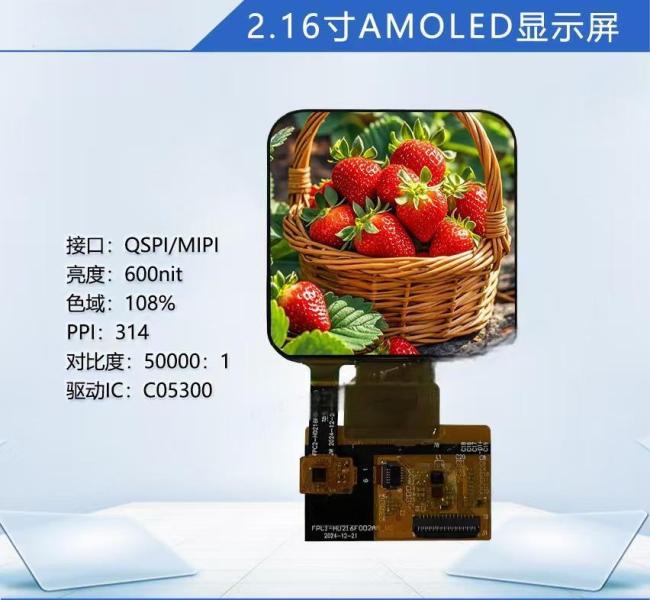 2.16 inch AMOLED display panel technical view