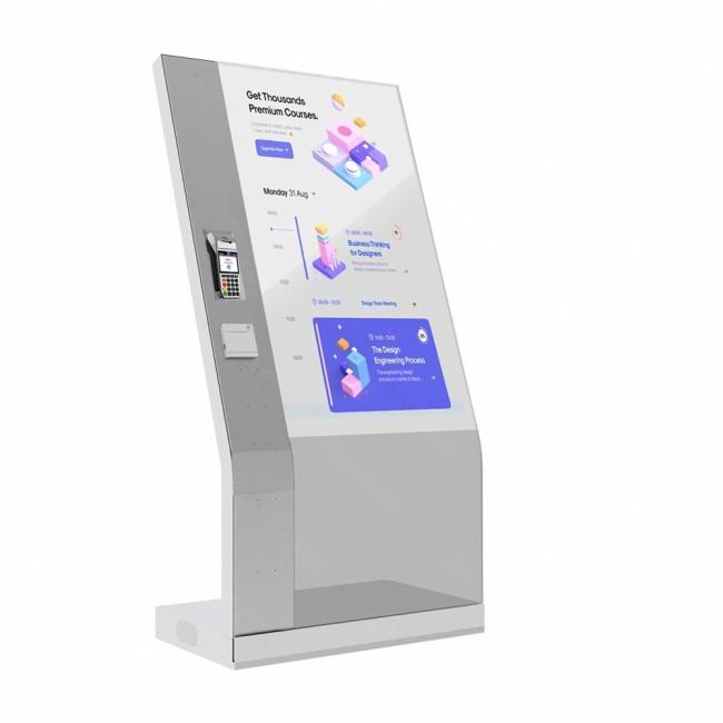 Side view showing display transparency