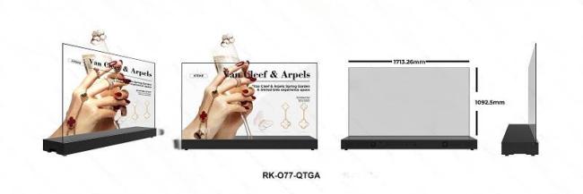 77-inch OLED transparent display in professional setting