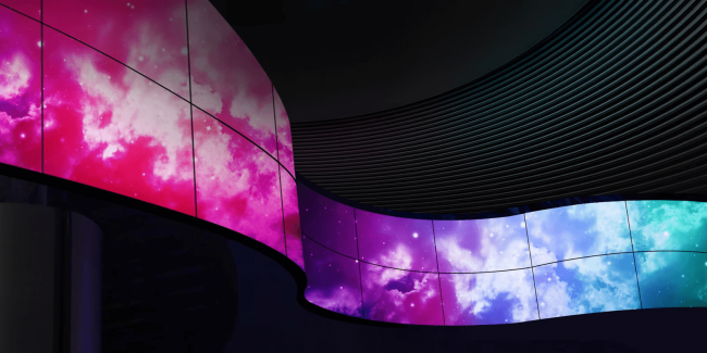 OLED display showing natural imagery
