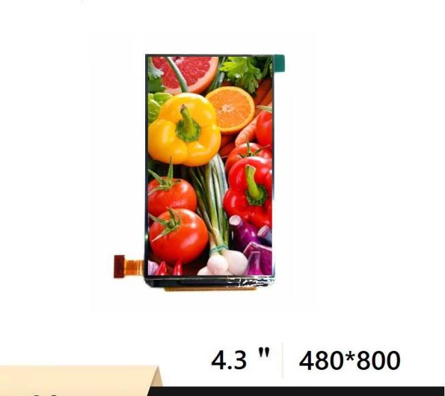 Front view of 4.3-inch AMOLED display module