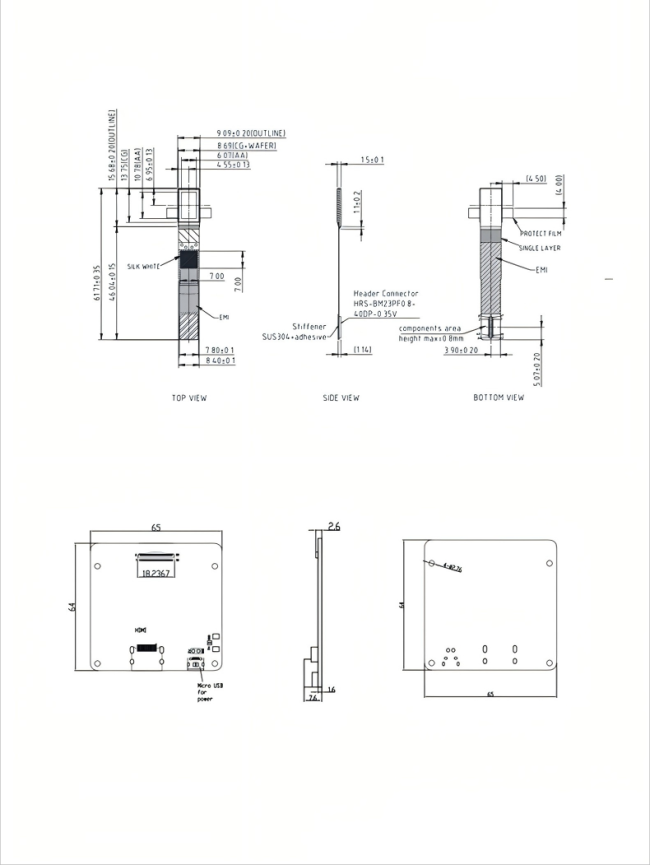 Micro OLED pin definition diagram