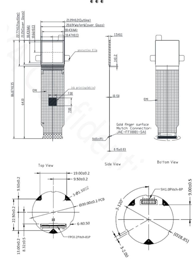 Micro OLED pin definition diagram
