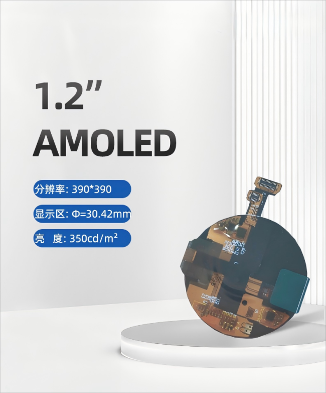 1.2 inch AMOLED display front view