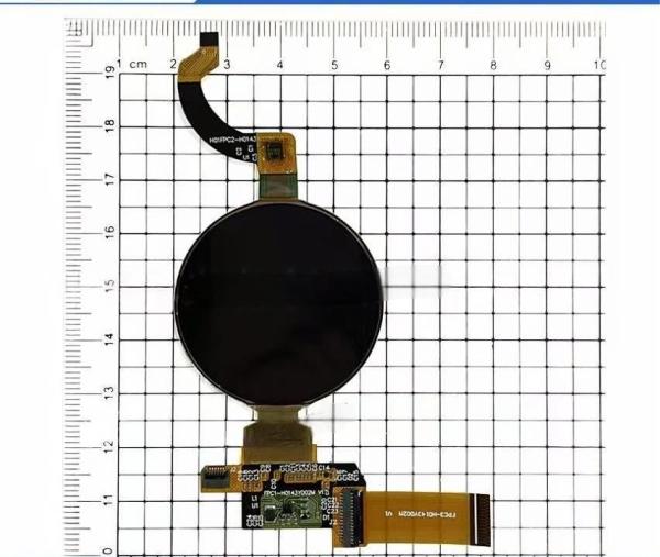Quality 1.43 Inch Round Oled Screen 466x466 Resolution 24 Pin QSPI Interface 400 Cd/M2 for sale
