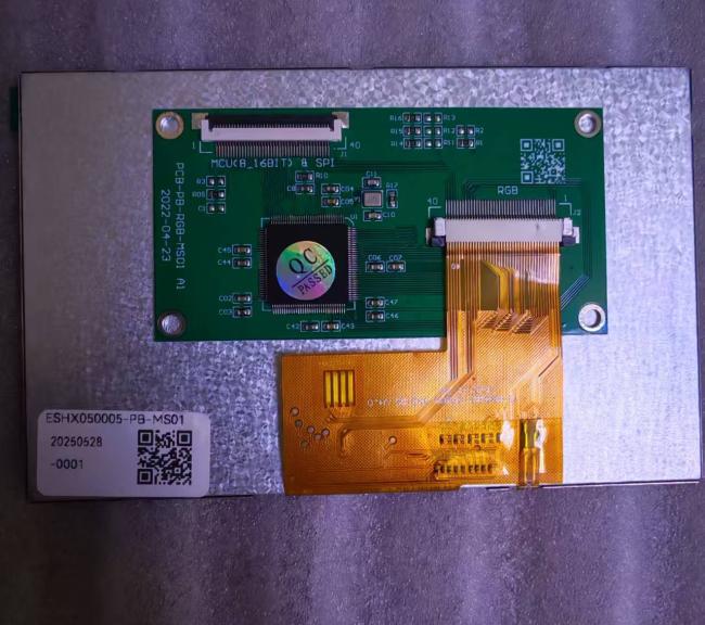 Close-up of TFT display module components