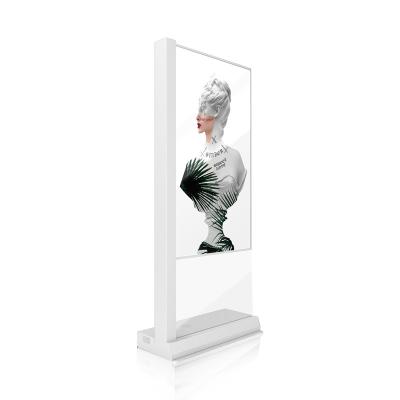 China 55 Inch OLED Transparent Screen See Through Oled Display Floor Standing L Model for sale