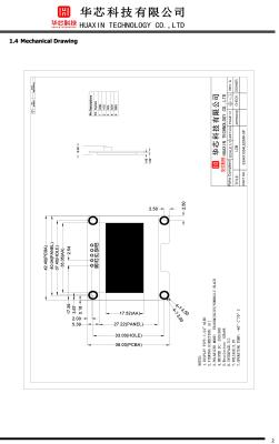 Cina 1.54 pollici OLED con PCB 128x64 punti Interfaccia IIC guida IC SSD1309 120C/D in vendita