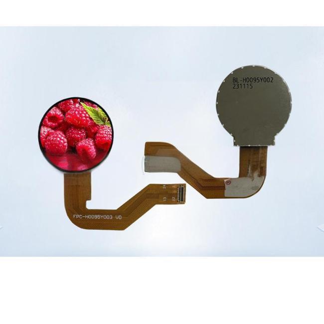 Technical view of 0.95 inch round TFT display