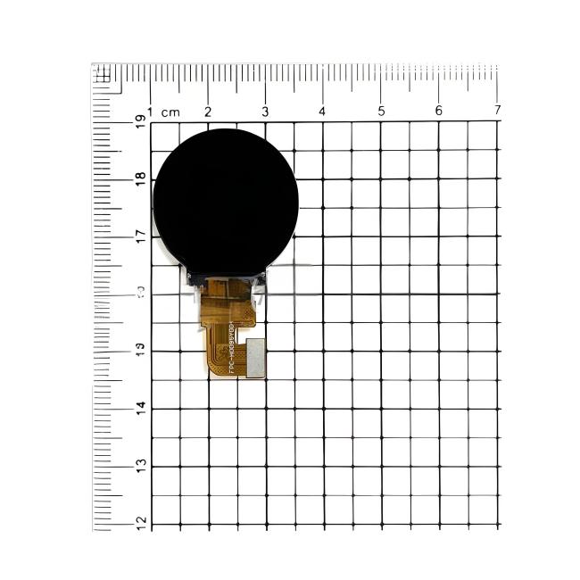 Front view of 0.95 inch round TFT display