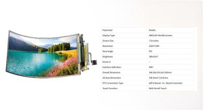 China 7.8 Inch Flexible Oled Touch Screen 1920*1440 MIPI With HDMI Board for sale