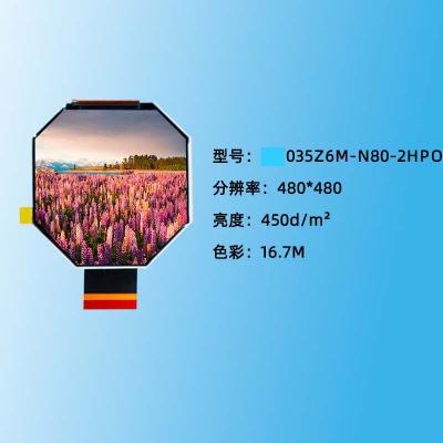 China 3.5 inch round tft display 480*480 dots  RGB interface driving IC st7701S-G5-P  450c/d for sale