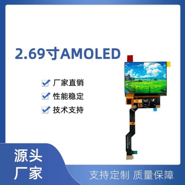 2.69 inch AMOLED display front view