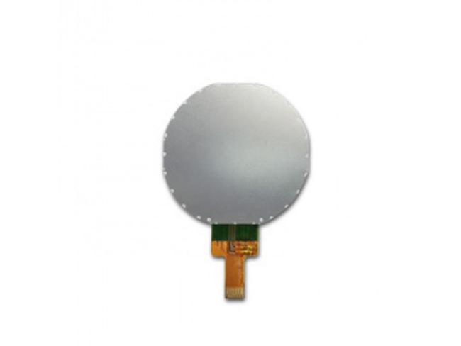 Front view of 1.08 inch round TFT display