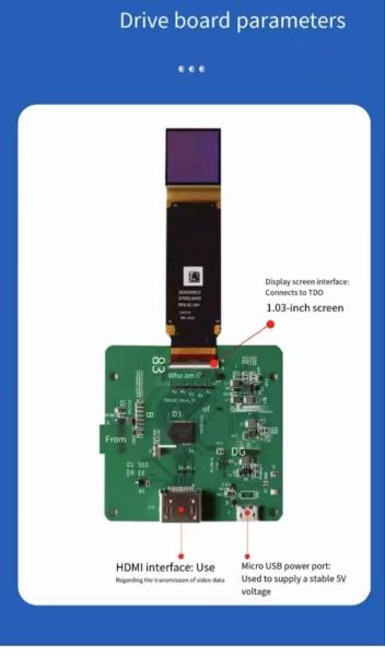 Quality 1.03 Inch Micro OLED Display 2560*2560 4K Level Resolution 1800cd/M² High for sale