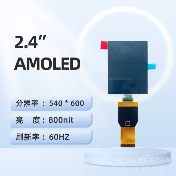 Quality 2.4 Inch AMOLED Display Panel 60Hz Refresh Rate 800cd/M² High Brightness 540*600 for sale