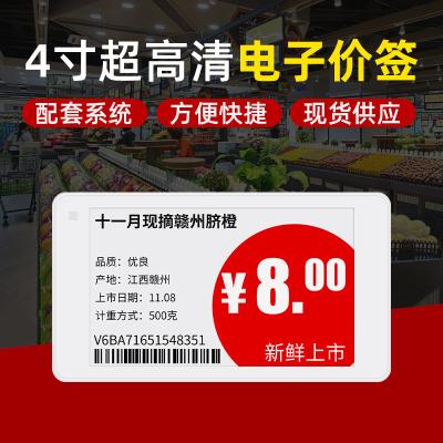 China 4  inch  white/black  E-paper display  480*800  resolution SPI interface for sale