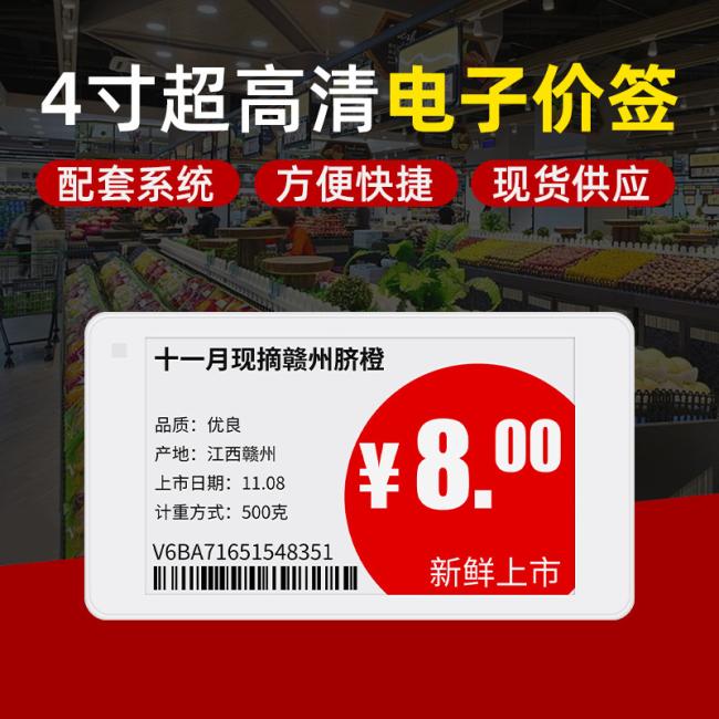 4 inch E-paper display close-up