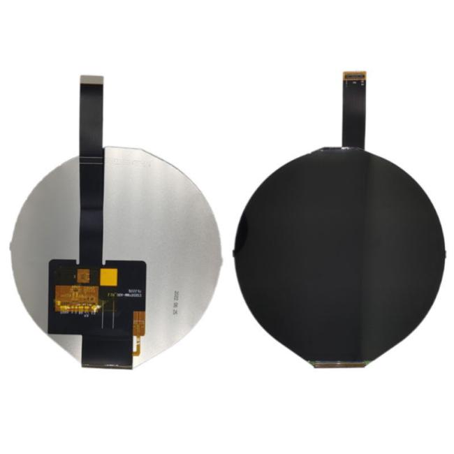 Close-up of 5 inch round TFT display