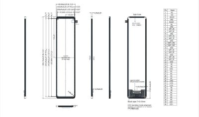 China 10.1 inch bar type TFT Display 440x1920 Resolution 40pins MIPI 2line Interface 1000c/d for sale